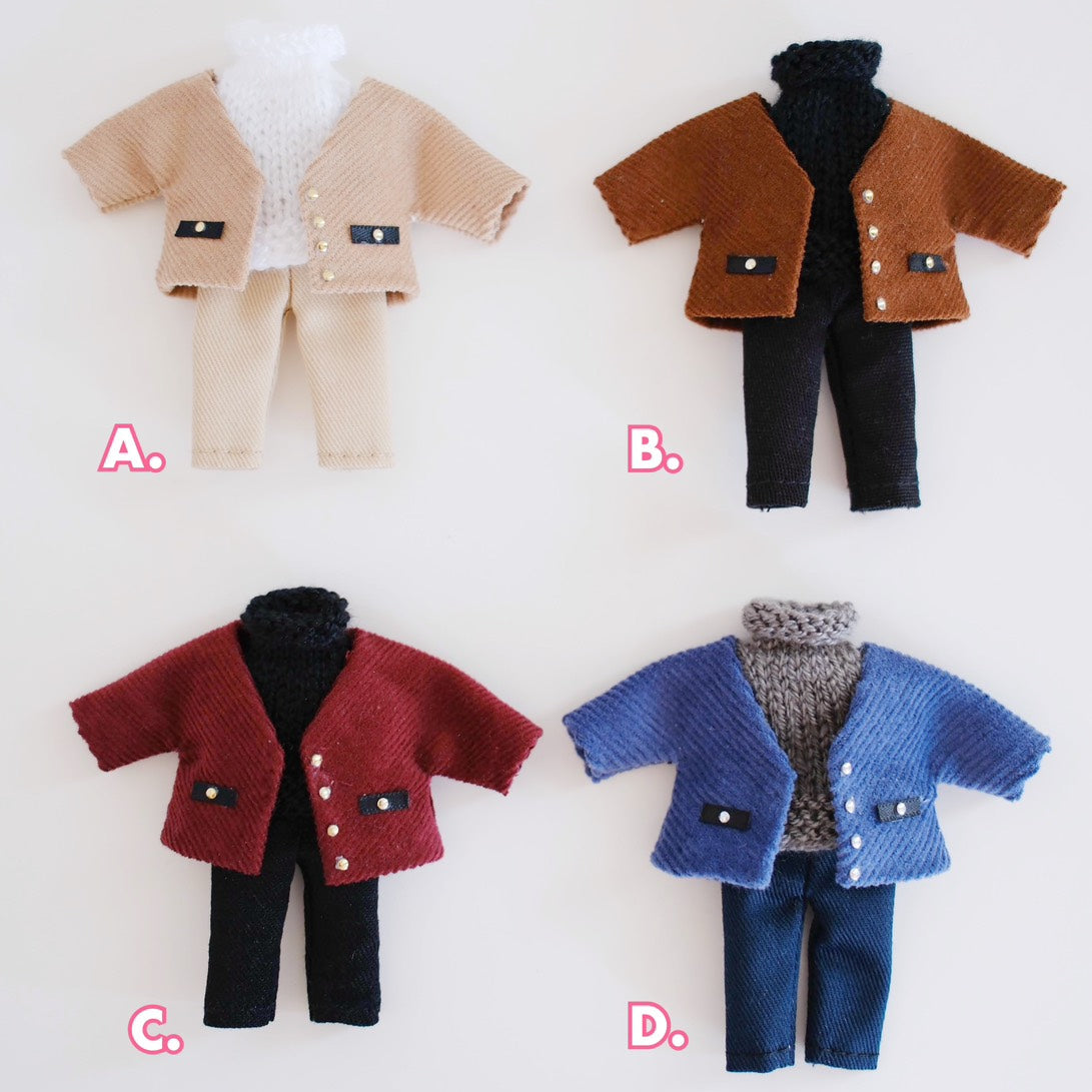 Elegant Coat Set | Nendoroid Doll Clothes Obitsu 11 | Moko's Boutique